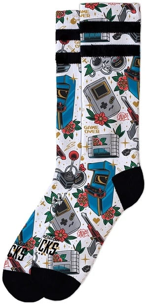 AMERICAN SOCKS GAME OVER (AS135) - White