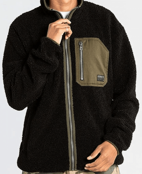 VOLCOM MUZZER FUZZAR ZIP (A4842102) - New Black