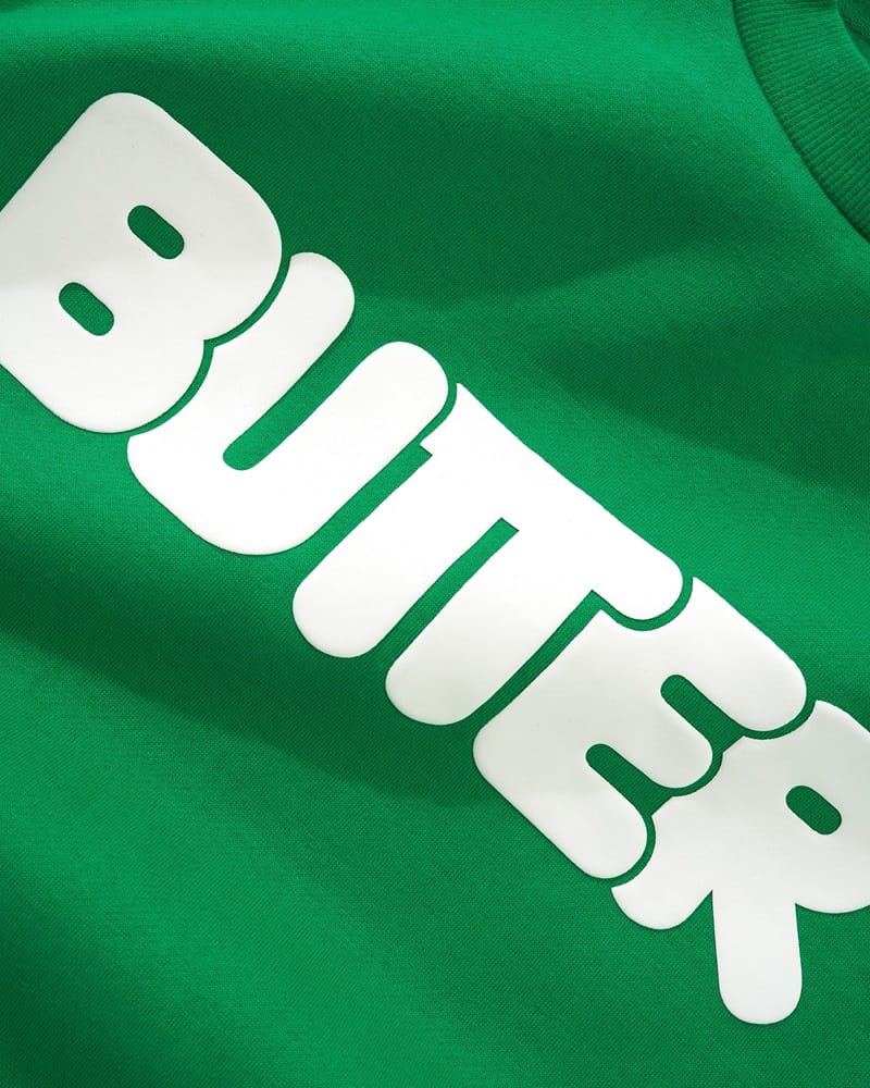 SUDADERA BUTTER GOODS ROUNDED LOGO Grass | Online